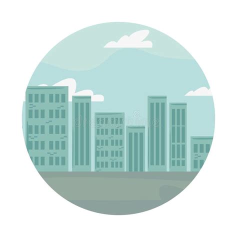 Cityscape Urban City Buildings Icon Vector Ilustration Stock Illustration Illustration Of