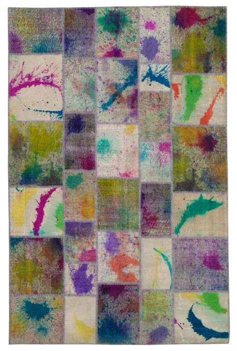 7x10 Multicolor Patchwork Rug 31561