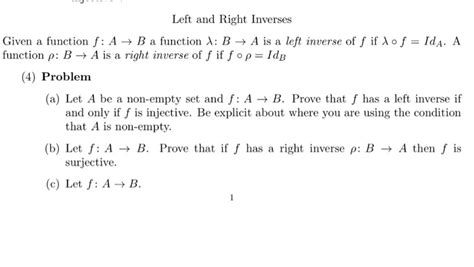Solved Given A Function F A Rightarrow B A Function Lambda