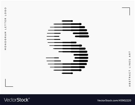 Monogram Letter S Abstract Modern Lines Art Logo Vector Image