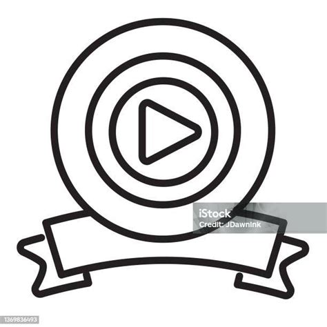 소셜 미디어 콘텐츠 크리에이터 업적 트로피 플레이 버튼이 있는 어워드 플라크 편집 가능한 스트로크아이콘 1위에 대한 스톡 벡터 아트 및 기타 이미지 Istock