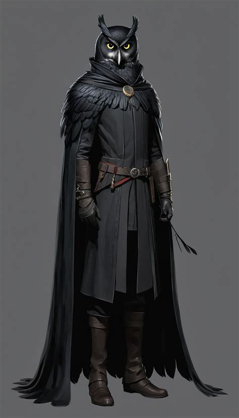 Mysterious Black Owl Assassin Stable Diffusion Online