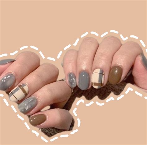 가을 젤네일 아트 디자인 가을 누드 시럽 체크 무광 프렌치 글리터 네일 살펴보기 네이버 블로그