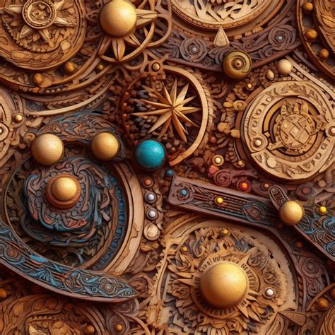 Intricate Wood Carving 10 Repeating Seamless Pattern Patterns Can Be Applied To Any Product If