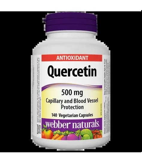 Кверцетин 500 мг капс. х 140 Уебър Натуралс / Quercetin 500 mg x 140 ...