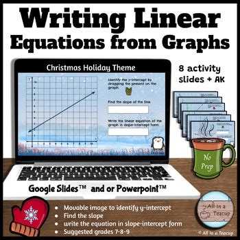 Winter Writing Linear Equations From A Graph Digital Activity TPT
