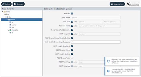 java spring how to generate an entire database crud rest api with