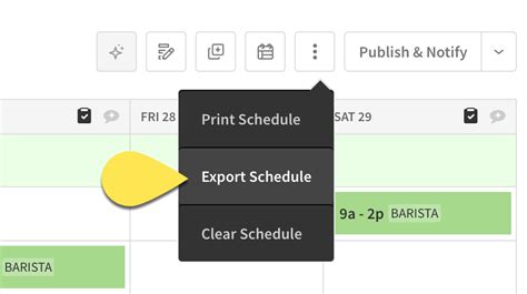 Exporting Schedules When I Work Help Center