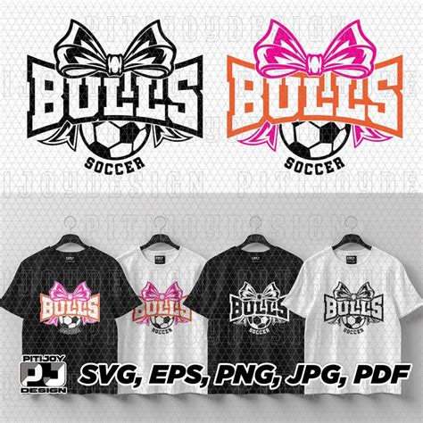 Bulls Soccer Svg Soccer Svg File Bulls Soccer Tshirt Mascot Svg School