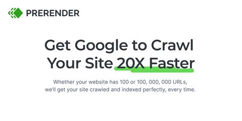 prerender seamlessly renders javascript for faster indexing