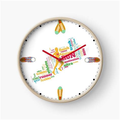 Colorful Running Shoe Clock For Home Decor
