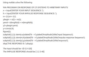 Answered Using Matlab Solve The Following Bartleby