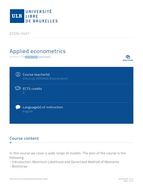 Applied Econometrics Pdf Econometrics Analysis