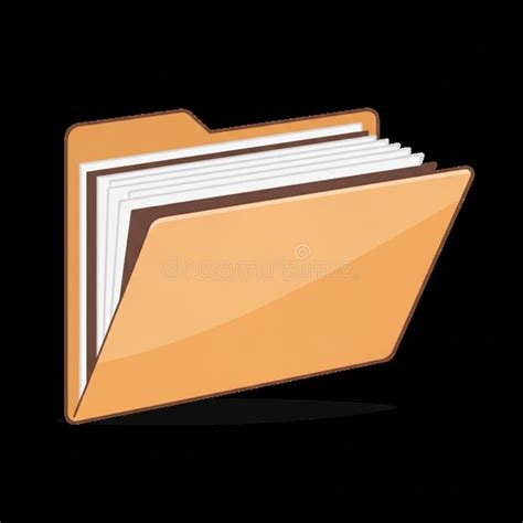 An Illustration Of A Tan Folder Open Revealing Several Pages Inside