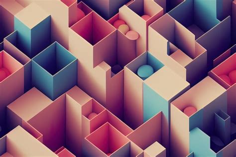 Premium Photo 3d Render Abstract Geometric Seamless Background