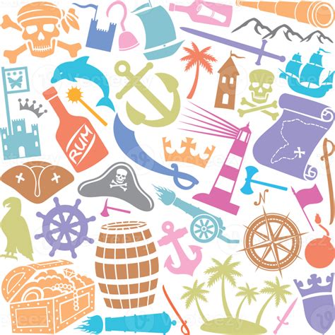 Pirates Icons Seamless Pattern 12227691 Png