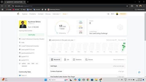 50daysofcode Leetcodechallenge Codingjourney Techgrowth Ayushman Behera