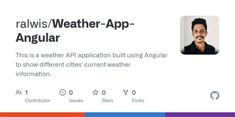 Github Ralwisweather App Angular This Is A Weather Api Application
