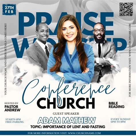 Church Worship Conference Instagram Post Template Postermywall