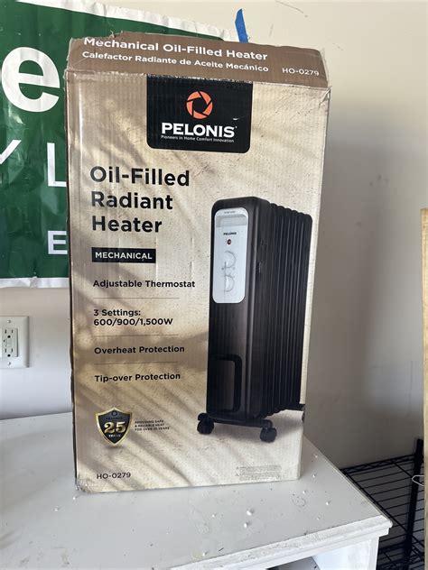 New And Used Intertek Ho 0279 1500w Electric Oil Filled Radiator Space Heater Black For Sale