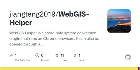 Github Jiangteng Webgis Helper Webgis Helper Is A Coordinate System Conversion Plugin