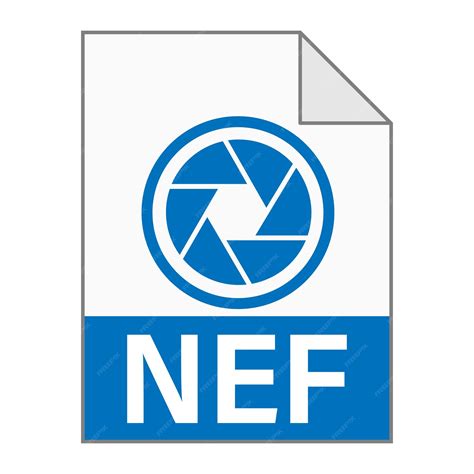 premium vector modern flat design of nef file icon for web simple style