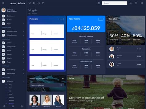 aone premium admin dashboard with ui framework