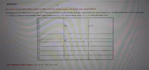 Solved Note Before You Solve This Problem Please