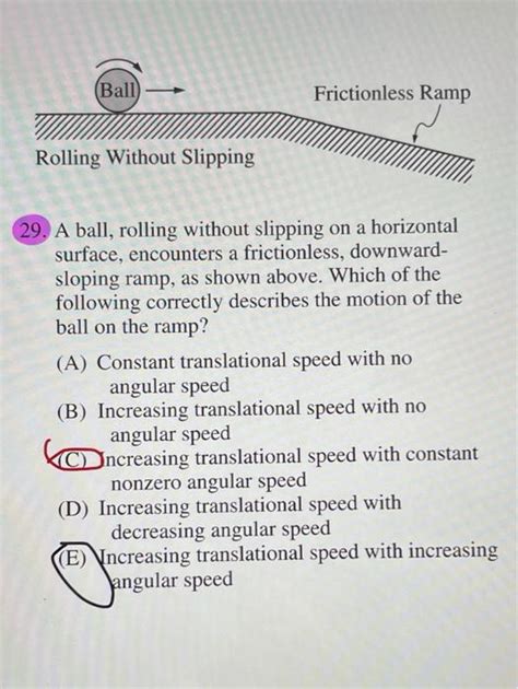 solved ball frictionless ramp rolling without slipping 29