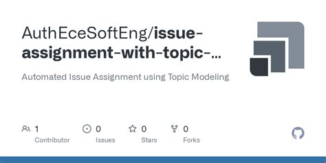 Github Authecesoftengissue Assignment With Topic Modeling Automated