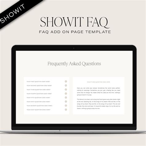 Faq Add On Template Etsy