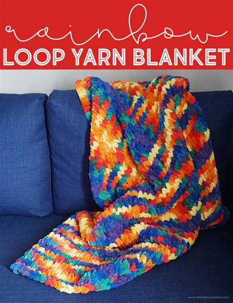Rainbow Loop Yarn Blanket Artsy Fartsy Mama
