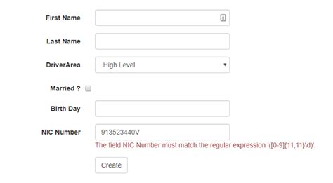 Asp Net Regular Expression To Validate MVC Model Property Stack