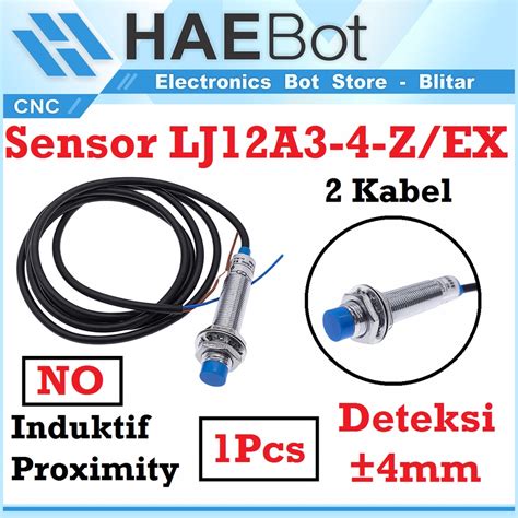 Jual HAEBOT Inductive Proximity Sensor Induktif NO 2 Kabel 4mm LJ12A3 4 Z EX 6 36V DC LJ12A3 4