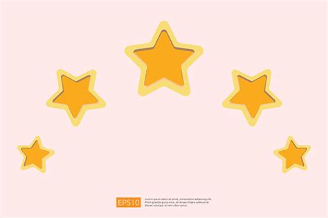 평가 고객 만족도 및 긍정적인 경험을 위한 5성급 고객 제품 등급 개념 좋은 피드백 검토 아이콘 벡터 일러스트레이션 개념에 대한