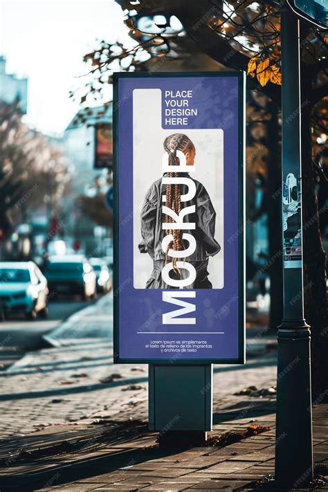 야외 광고판 모형 프리미엄 Ai 생성 Psd