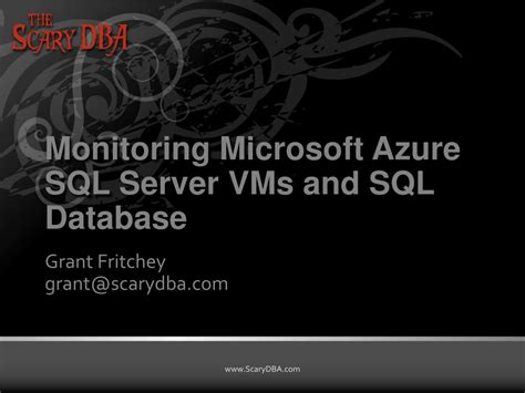 Ppt Monitoring Microsoft Azure Sql Server Vms And Sql Database