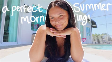 A Perfect Summer Morning Vlog Pool Day Hot Girl Run Breakfast Etc