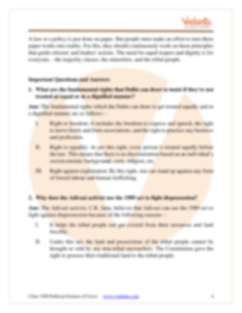 Solution Confronting Marginalisation Class 8 Notes Cbse Political