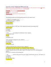 CISP Midterm AF Docx Overview Of The CISP Midterm Exam