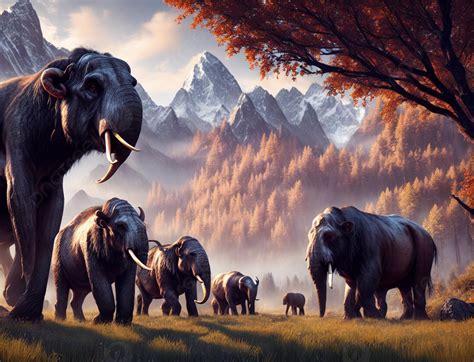 Fondo Manada De Mamuts En El Bosque Fondo, Mamut, Animal, Bosque Imagen ...
