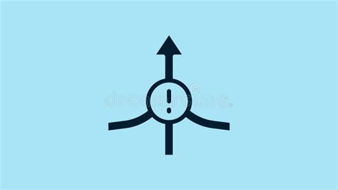 blue arrow icon isolated on blue background direction arrowhead symbol