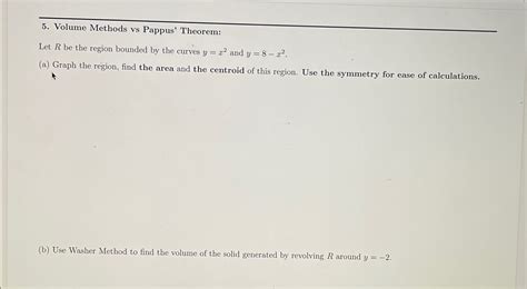 solved volume methods vs pappus theorem let r ﻿be the