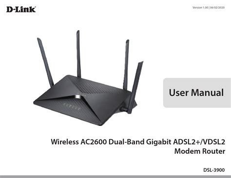 DSL 3900 User Manual Wireless AC2600 Dual Band Gigabit Modem Router D Link