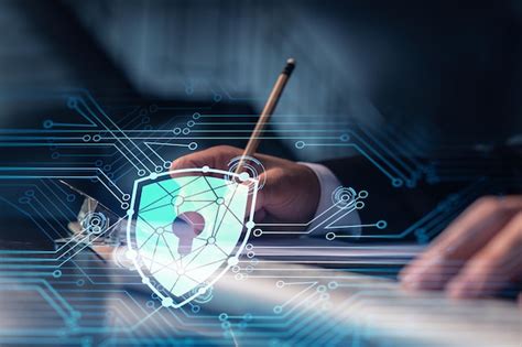 Premium Photo A Programmer Is Taking Notes Of Clients Needs To Protect Cyber Security From