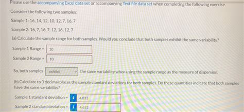 solved please use the accompanying excel data set or