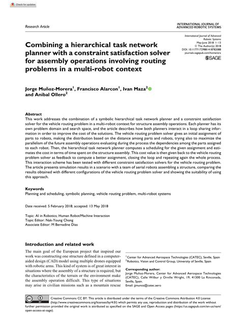 Pdf Combining A Hierarchical Task Network Planner With A Constraint Satisfaction Solver For