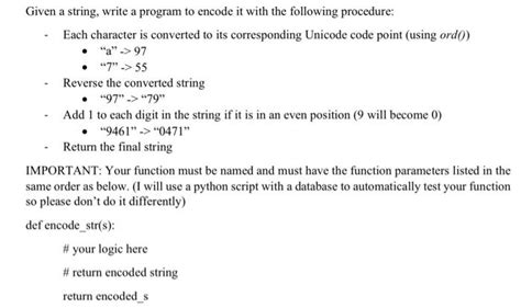 Solved Given A String Write A Program To Encode It With The Chegg Com