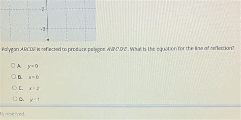 Polygon ABCDE Is Reflected To Produce Polygon A B CD E What Course Hero