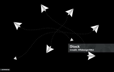 아이콘 다양한 방향으로 날아가는 종이 비행기 항공 교통 0명에 대한 스톡 벡터 아트 및 기타 이미지 0명 개념 개념과 주제 Istock